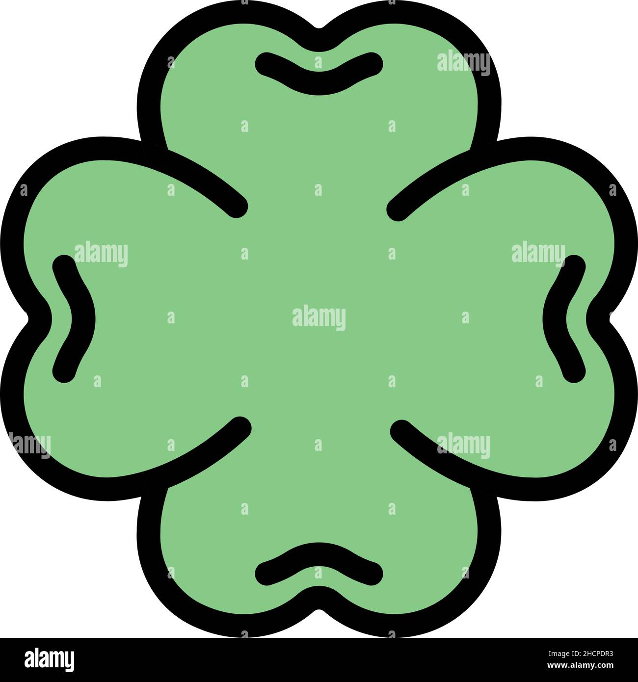 Clover ireland icon. Outline clover ireland vector icon color flat ...