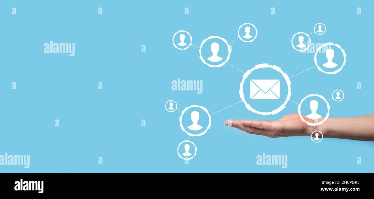 Email and user icon,sign,symbol marketing or newsletter concept ...