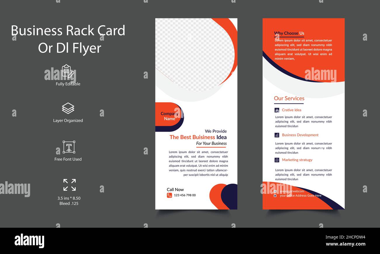 Editable dl flyer hi-res stock photography and images - Alamy