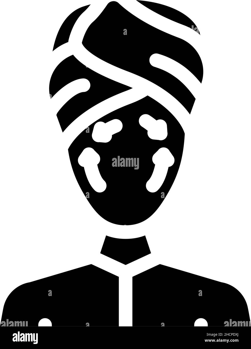 lifting facial skin glyph icon vector illustration Stock Vector Image ...
