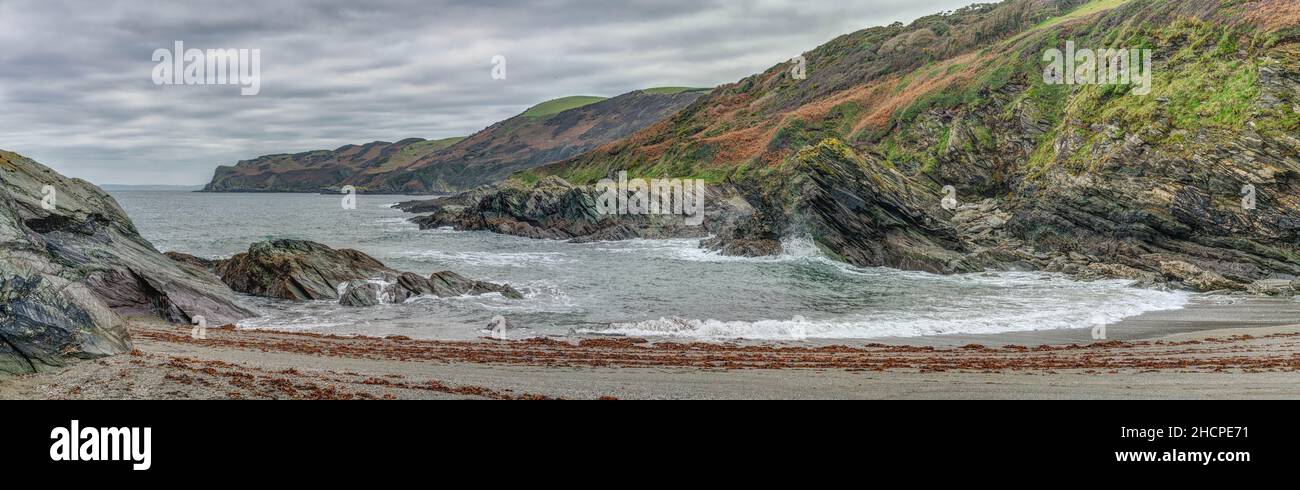 Winterly grey overcast cloudy weather at a very natural part of the ...
