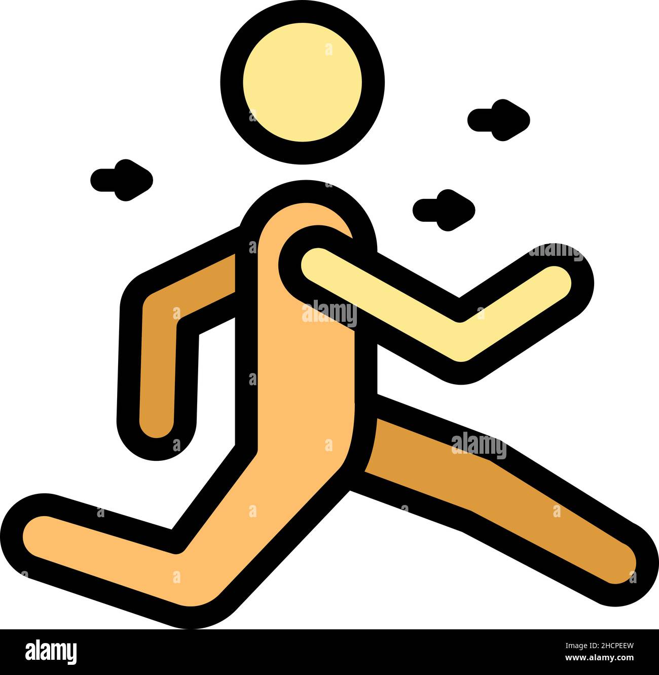 Run rehabilitation icon. Outline run rehabilitation vector icon color ...