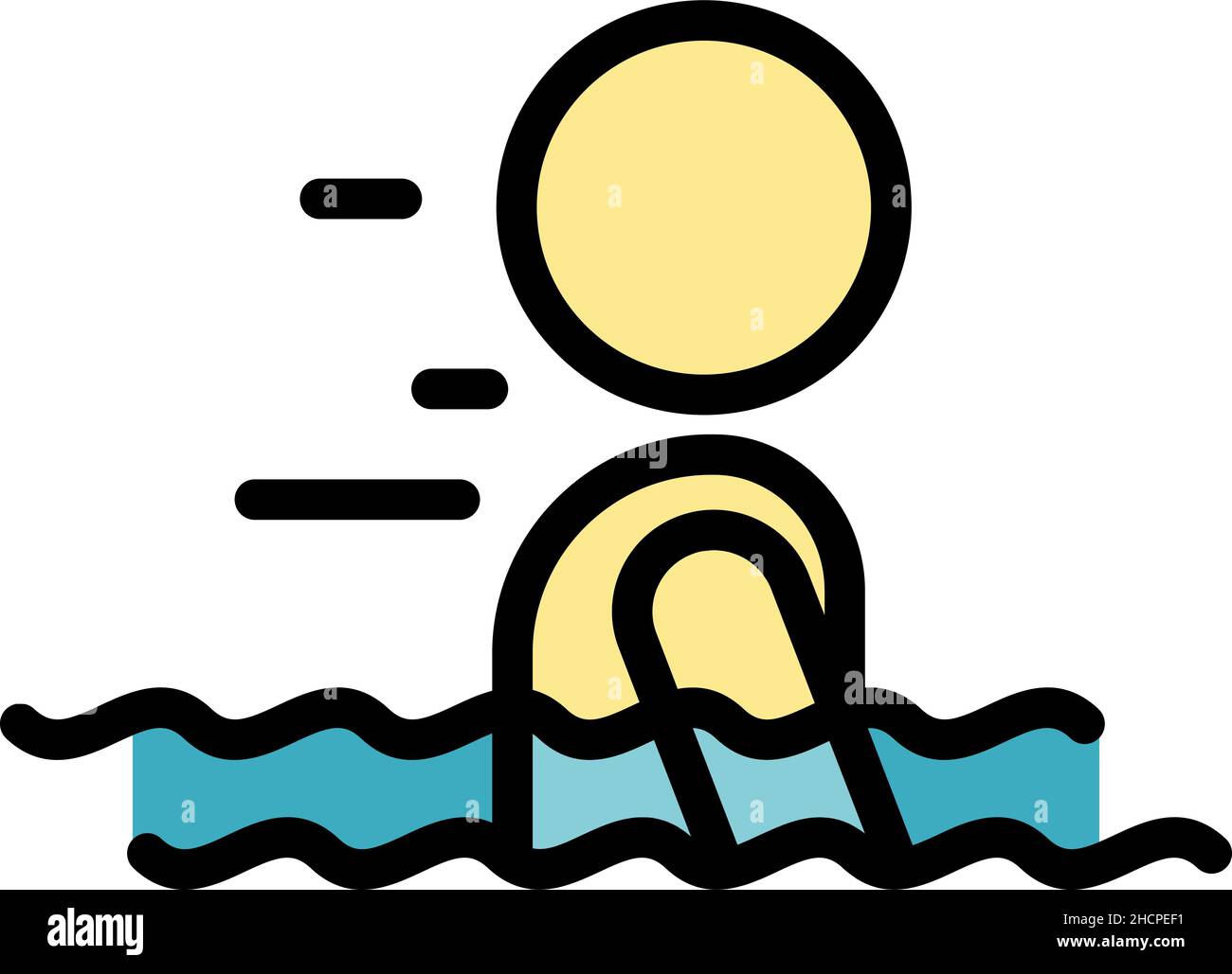 Water pool rehabilitation icon. Outline water pool rehabilitation ...