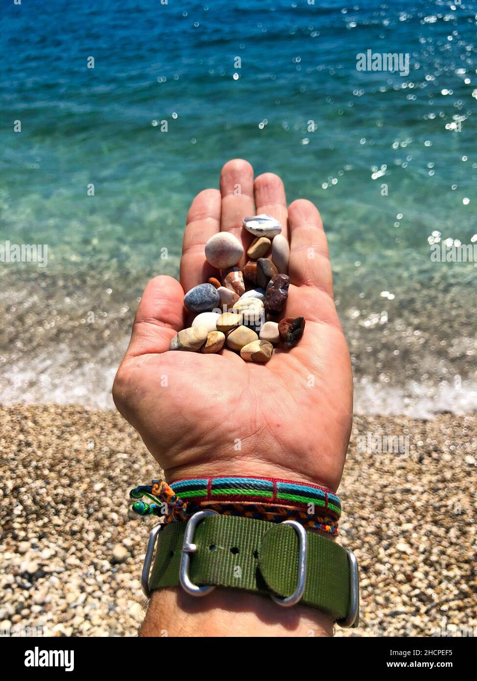 mood beach greece Stock Photo - Alamy