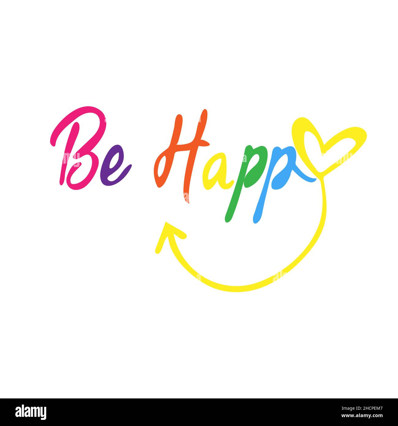 Happy vector illustration . Happy clip art or image Stock Photo - Alamy