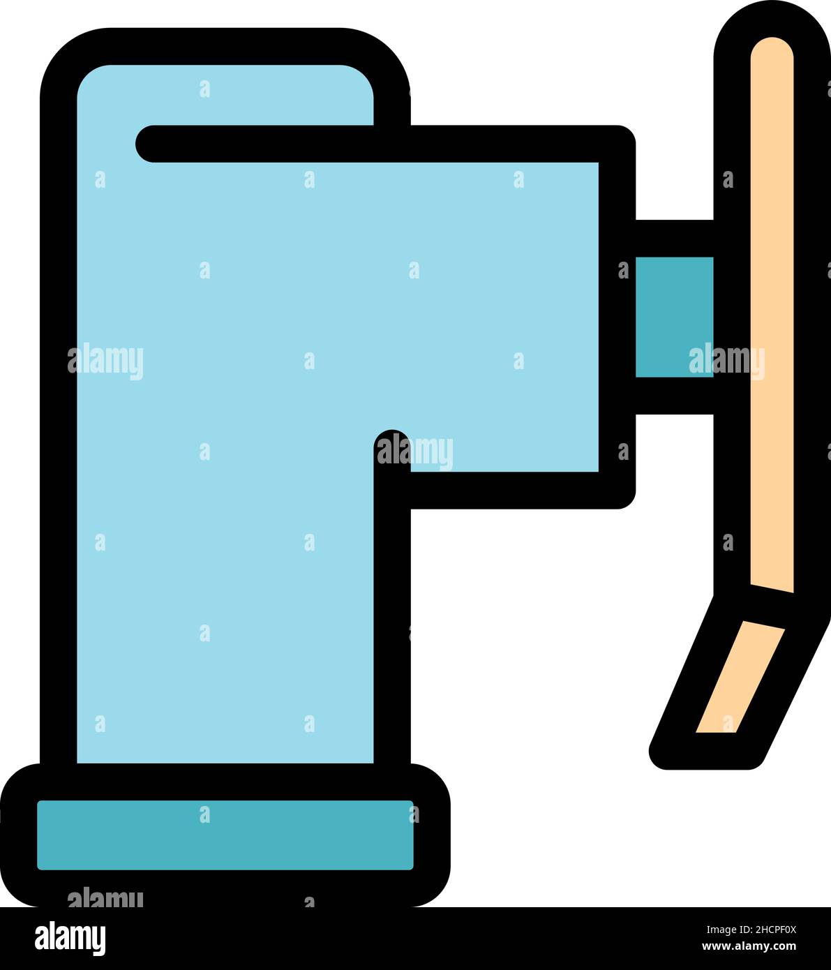Pipe system icon. Outline pipe system vector icon color flat isolated ...