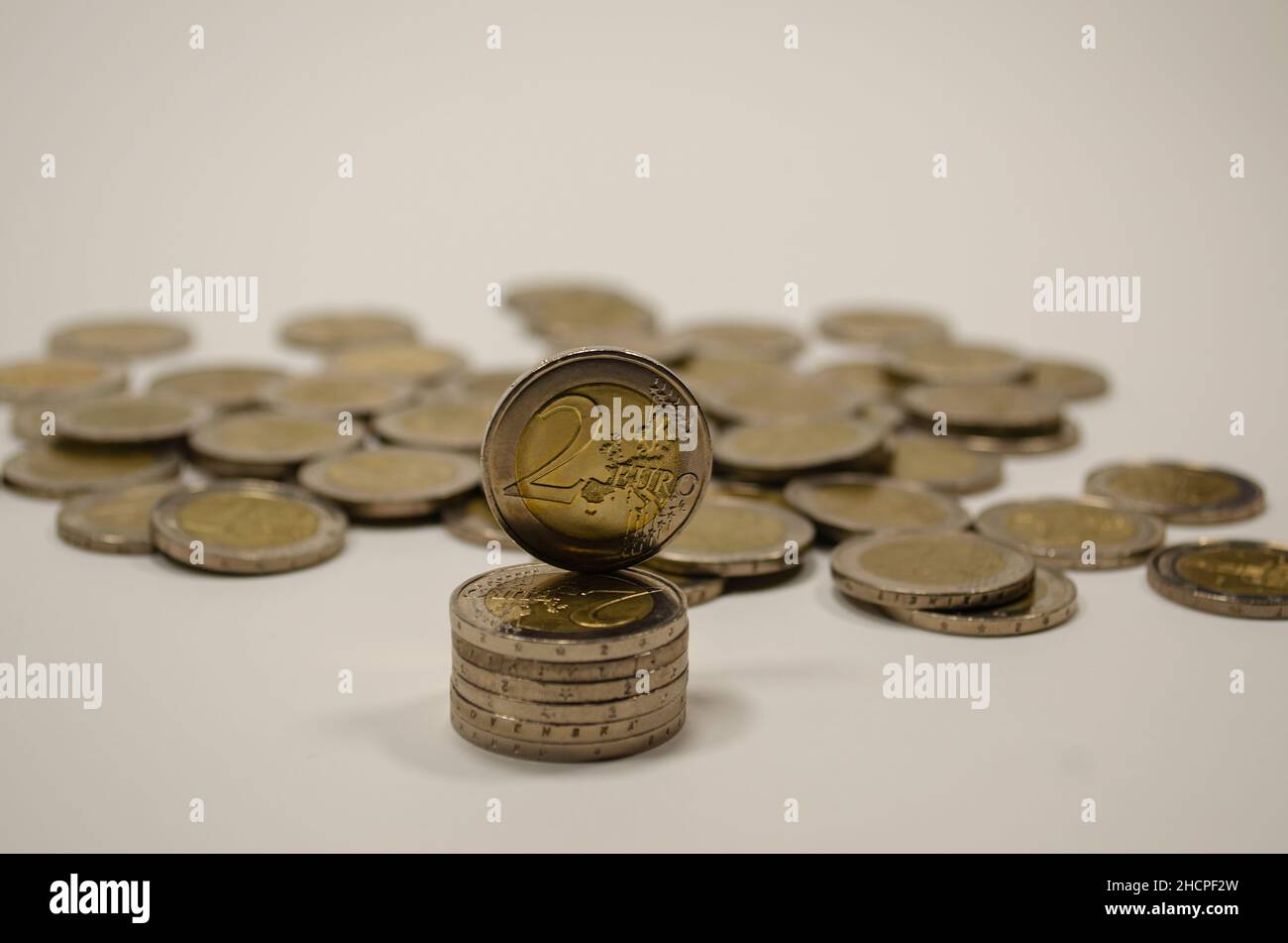 2 euro coins hi-res stock photography and images - Alamy