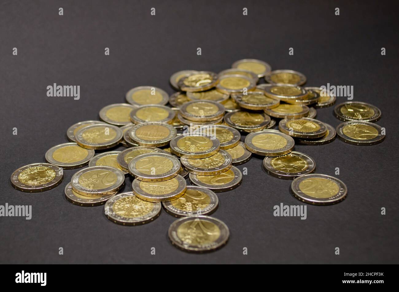 2 euro coins hi-res stock photography and images - Alamy