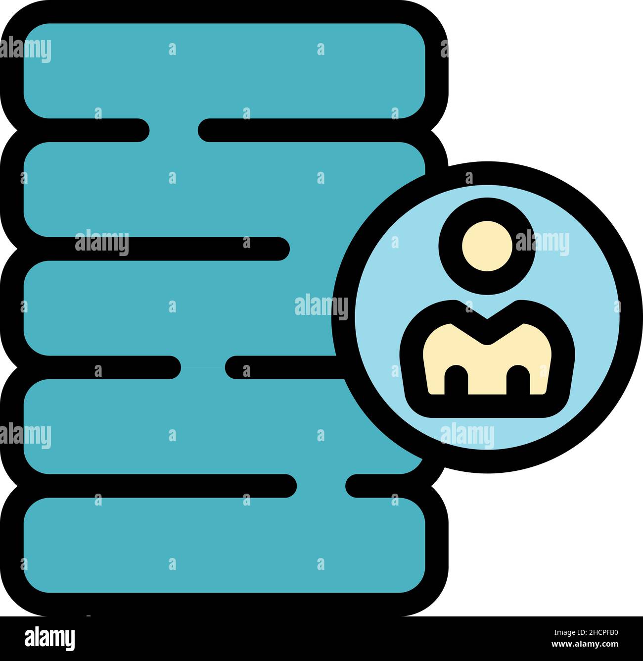 Customer database company icon. Outline customer database company ...