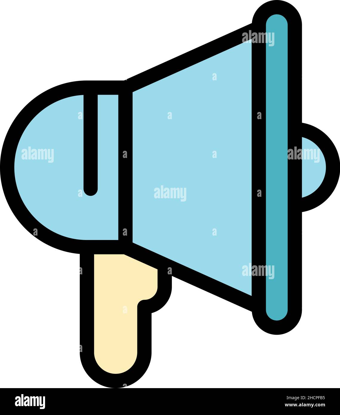 Customer megaphone icon. Outline customer megaphone vector icon color ...