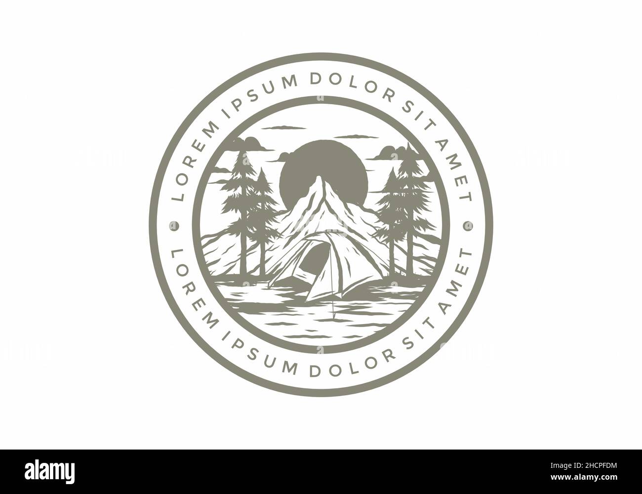 Mountain camping using dome tents design Stock Vector Image & Art - Alamy