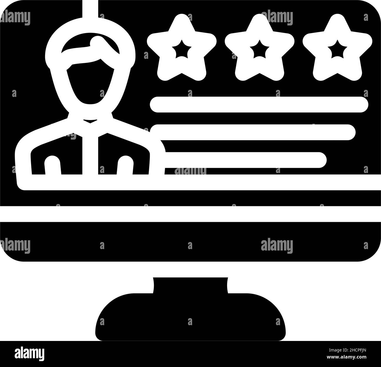 review colleague glyph icon vector illustration Stock Vector Image ...