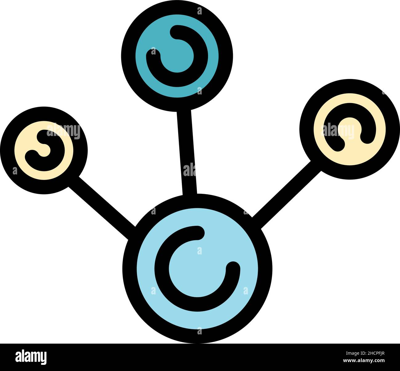 Customer data circle scheme icon. Outline customer data circle scheme ...