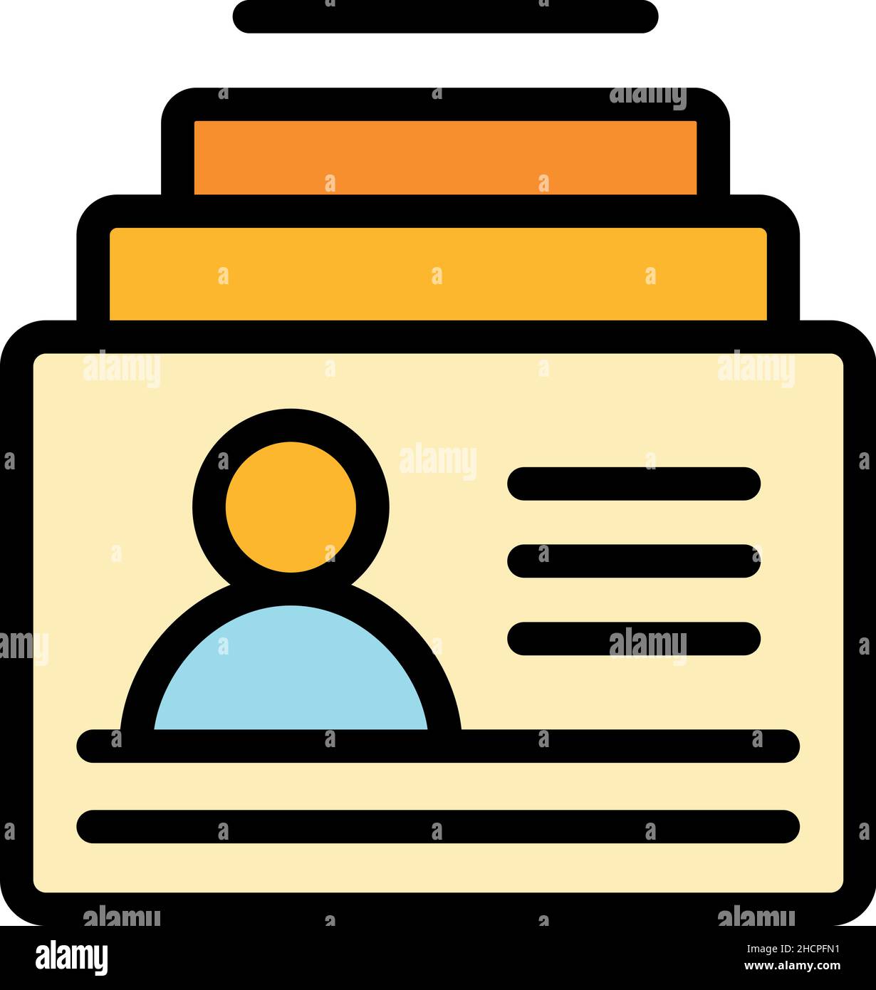 Customer data page icon. Outline customer data page vector icon color ...