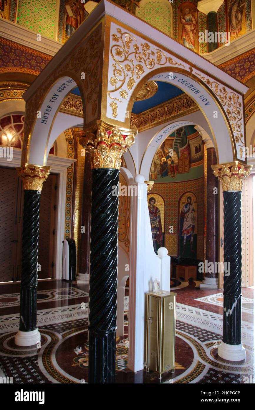 At the chapel at the tomb of Archbishop Makarios, Troodos Mountains ...