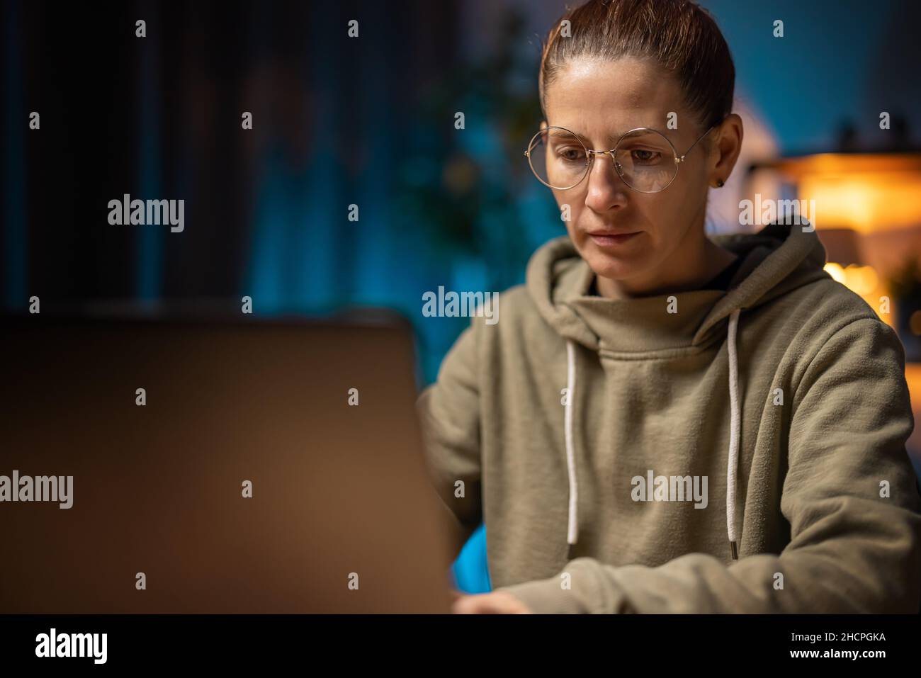 Focused female professional working hi-res stock photography and images ...