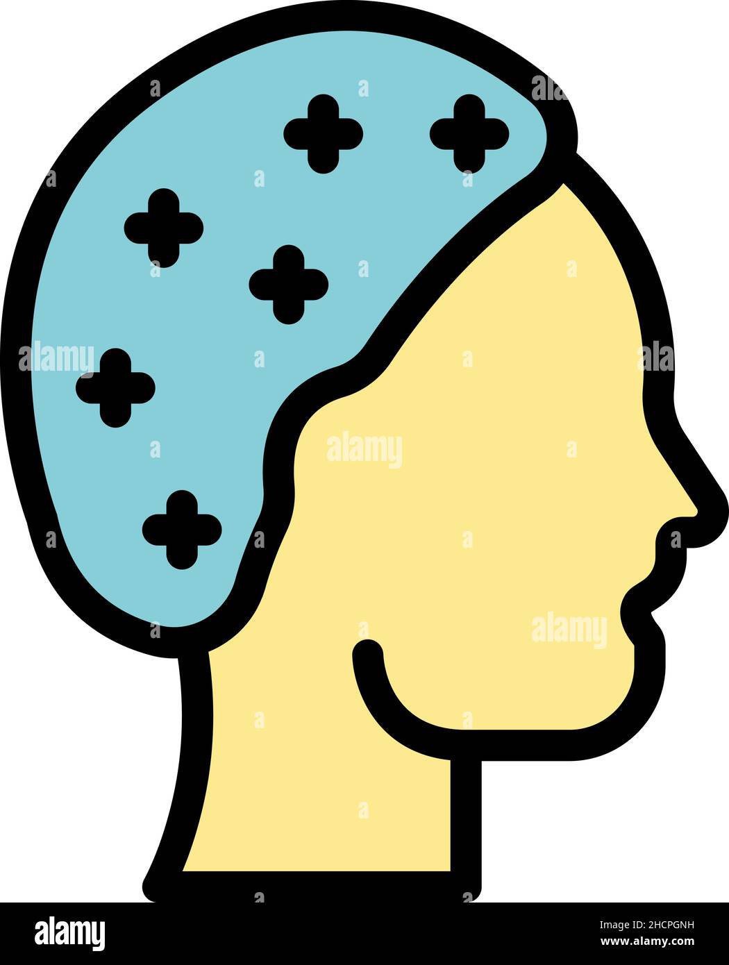 Use hair net icon. Outline use hair net vector icon color flat isolated ...