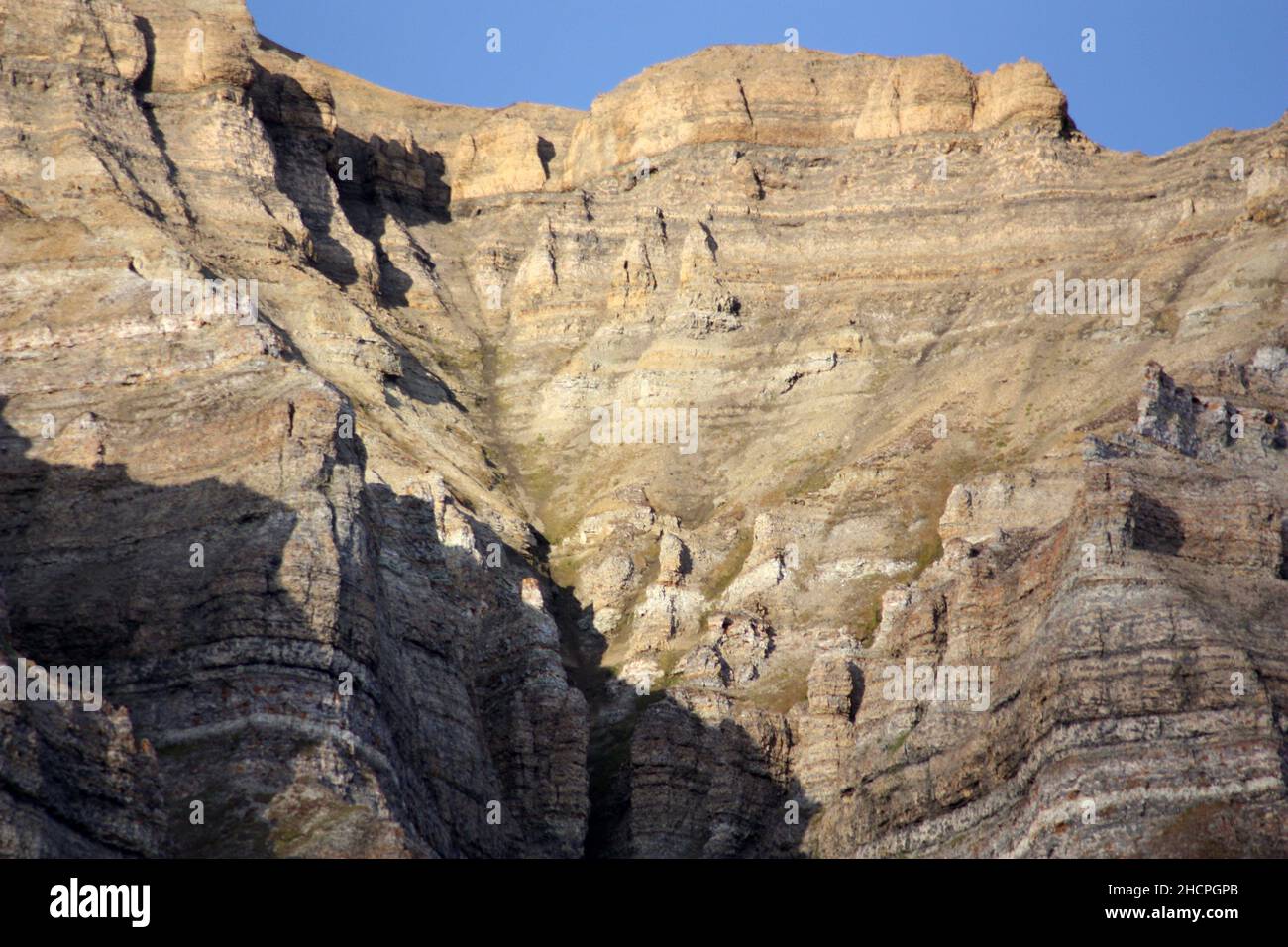 Rock formation in Skansbukta, Svalbard, Norway Stock Photo - Alamy