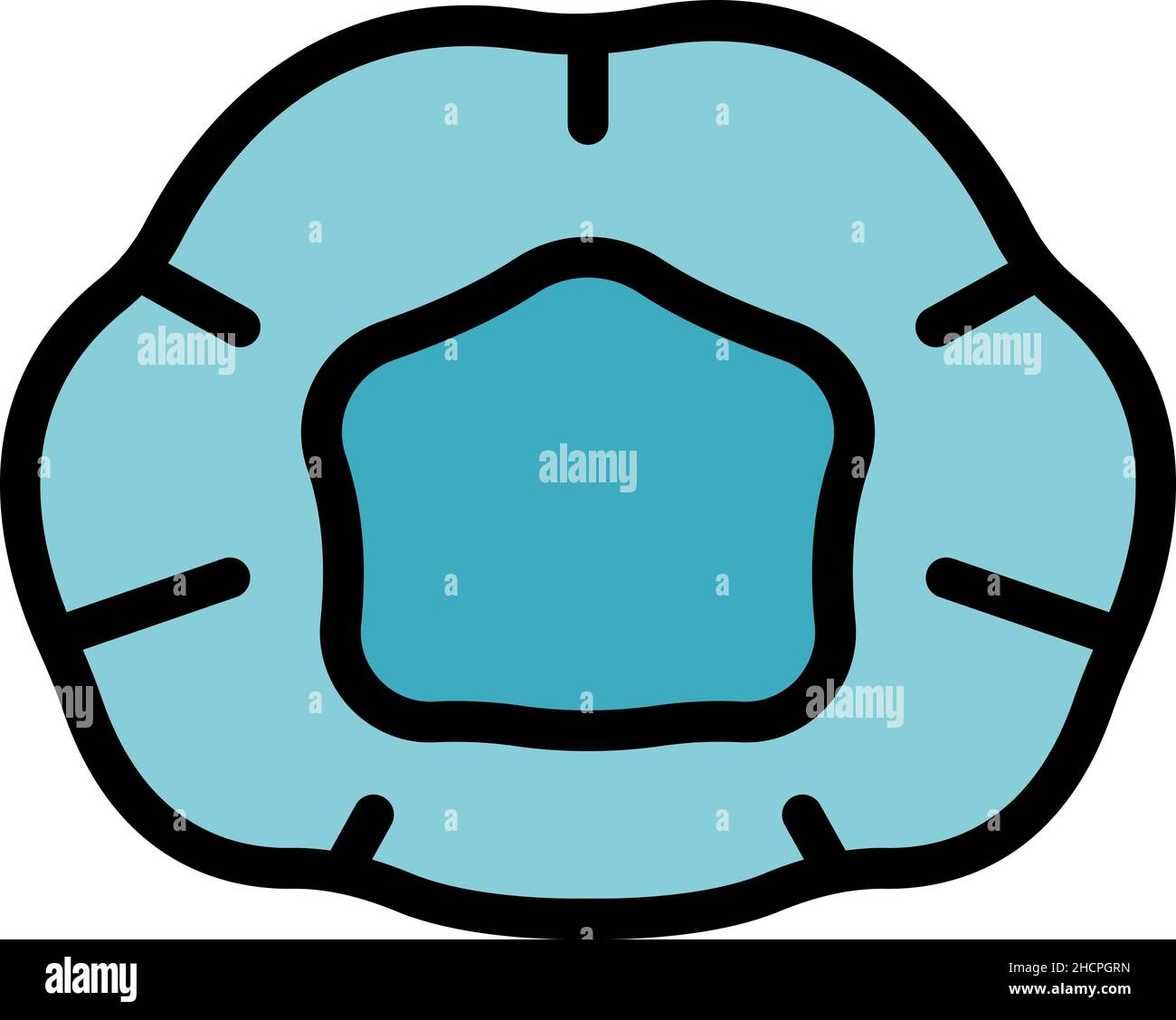 Hair net icon. Outline hair net vector icon color flat isolated Stock ...