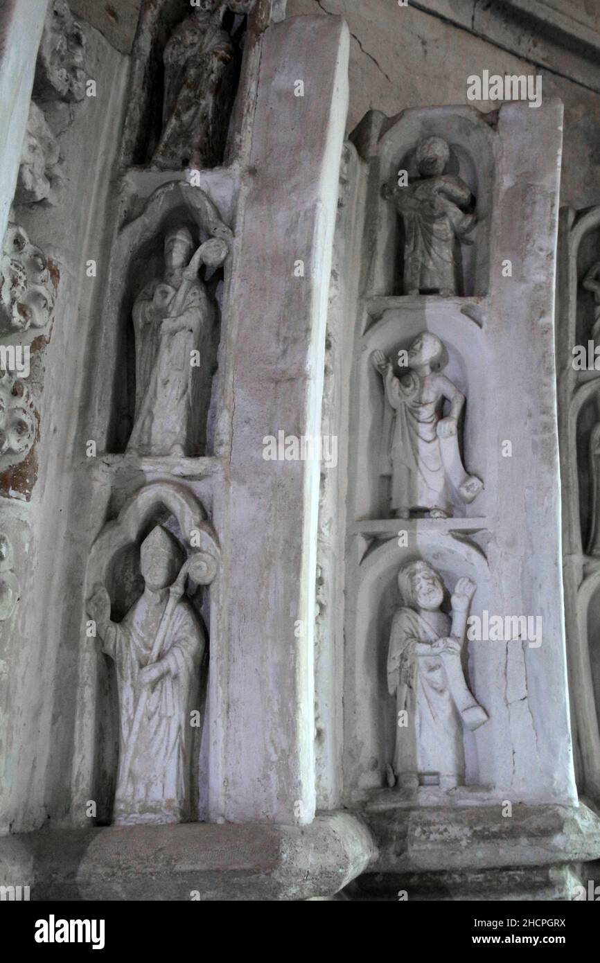 Ornate sandstone decorations inside Limassol Castle Stock Photo - Alamy