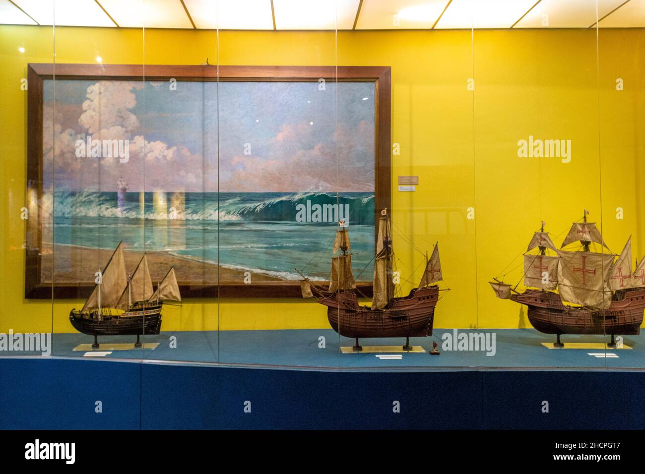 Replica of colonial sail ships in the Naval and Oceanographic Museumin ...