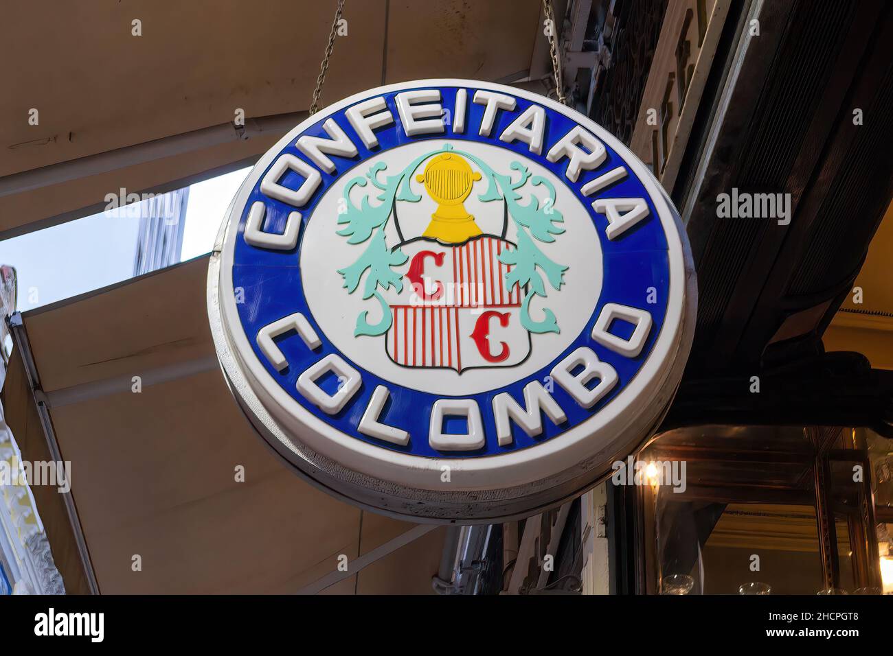 Designed logo or sign for the Confeitaria Colombo (Colombo ...