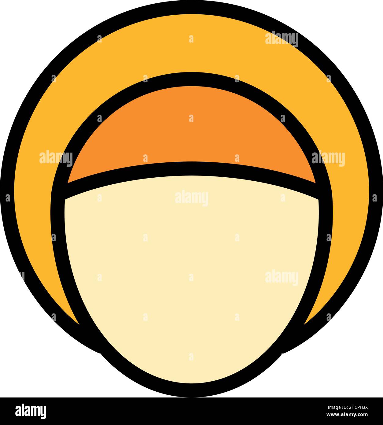 Fashion wig icon. Outline fashion wig vector icon color flat isolated ... Fashion wig icon. Outline fashion wig vector icon color flat isolated ...