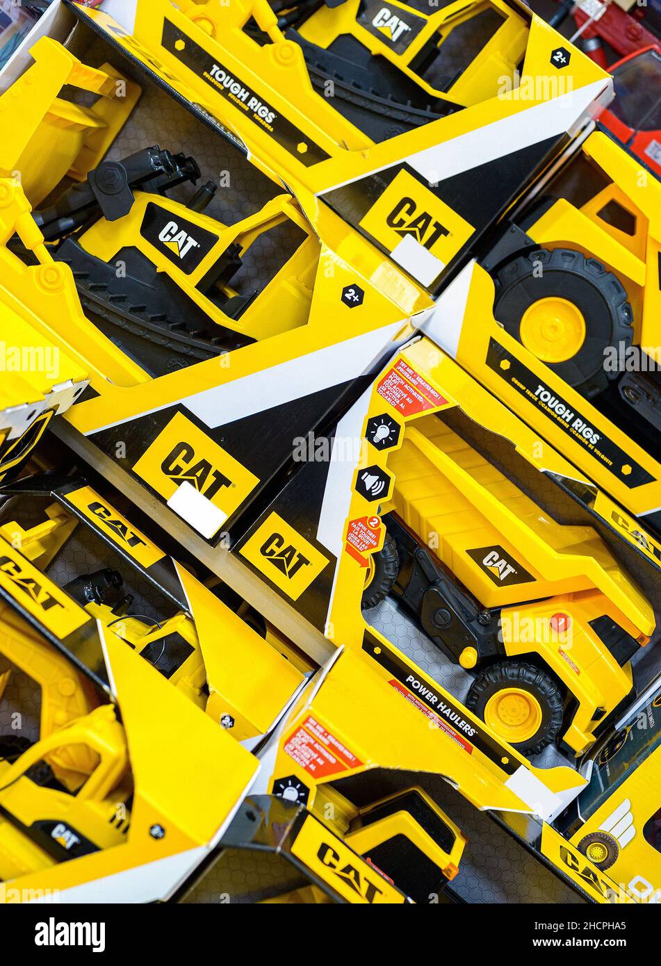 2021: toy realistic models of Cat Caterpillar machines Stock Photo - Alamy