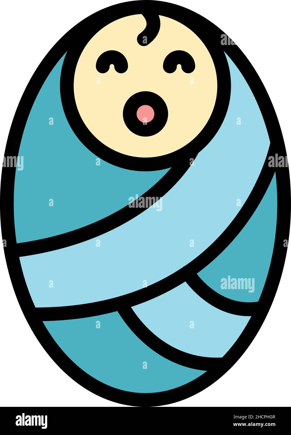 Infant icon. Outline infant vector icon color flat isolated Stock ...