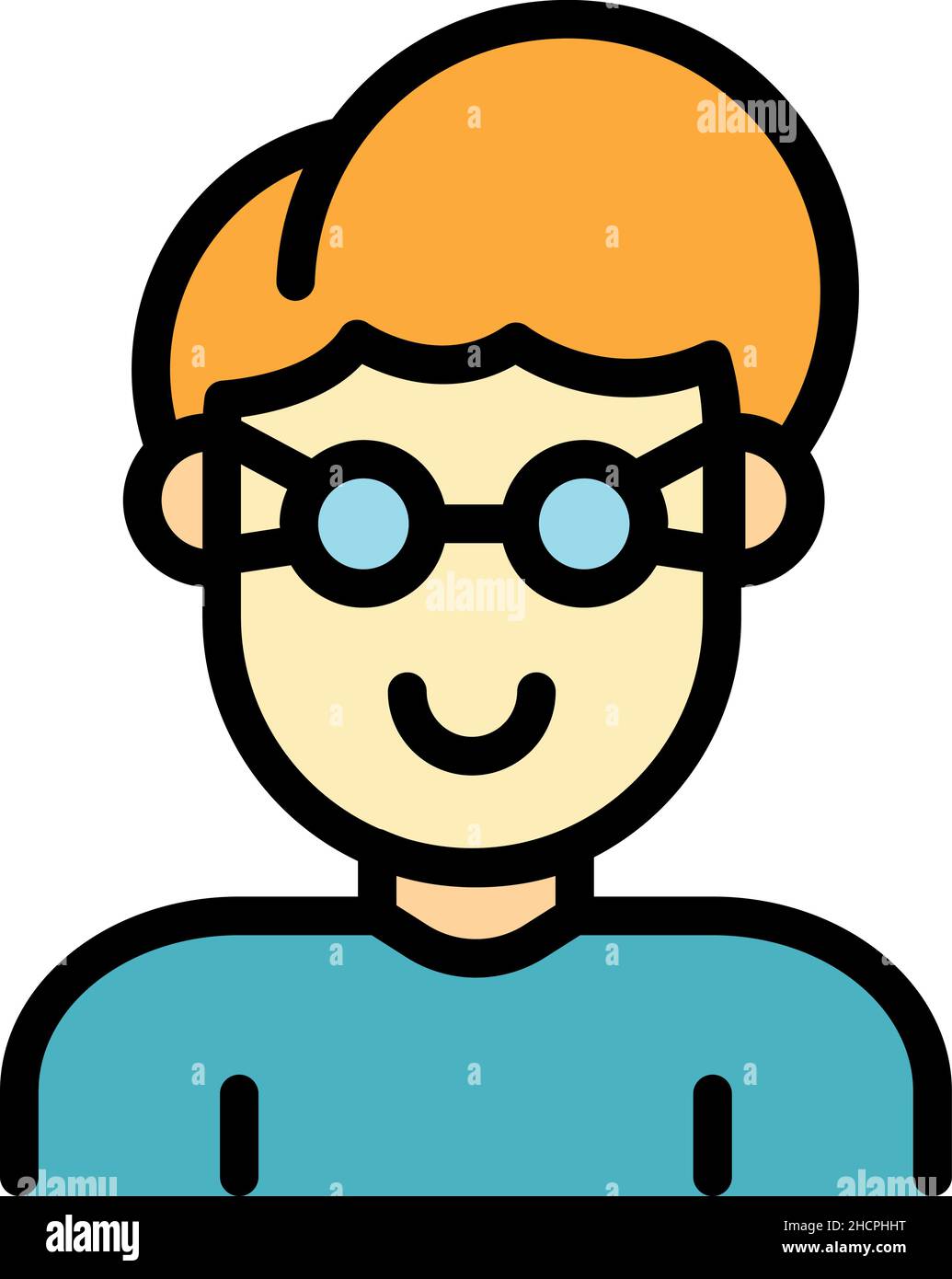 Father family icon. Outline father family vector icon color flat ...