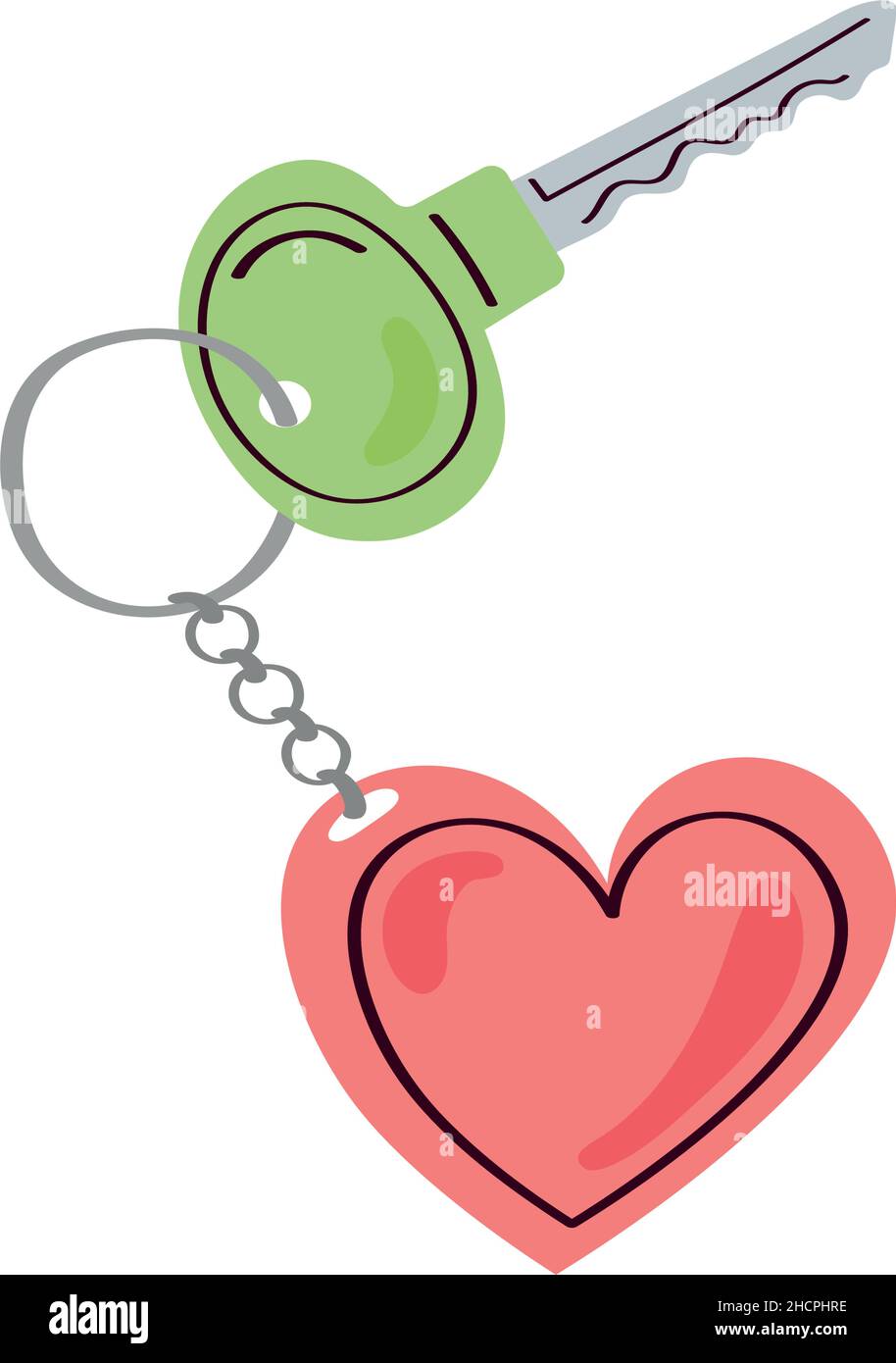 Love keychain Stock Vector Images - Alamy