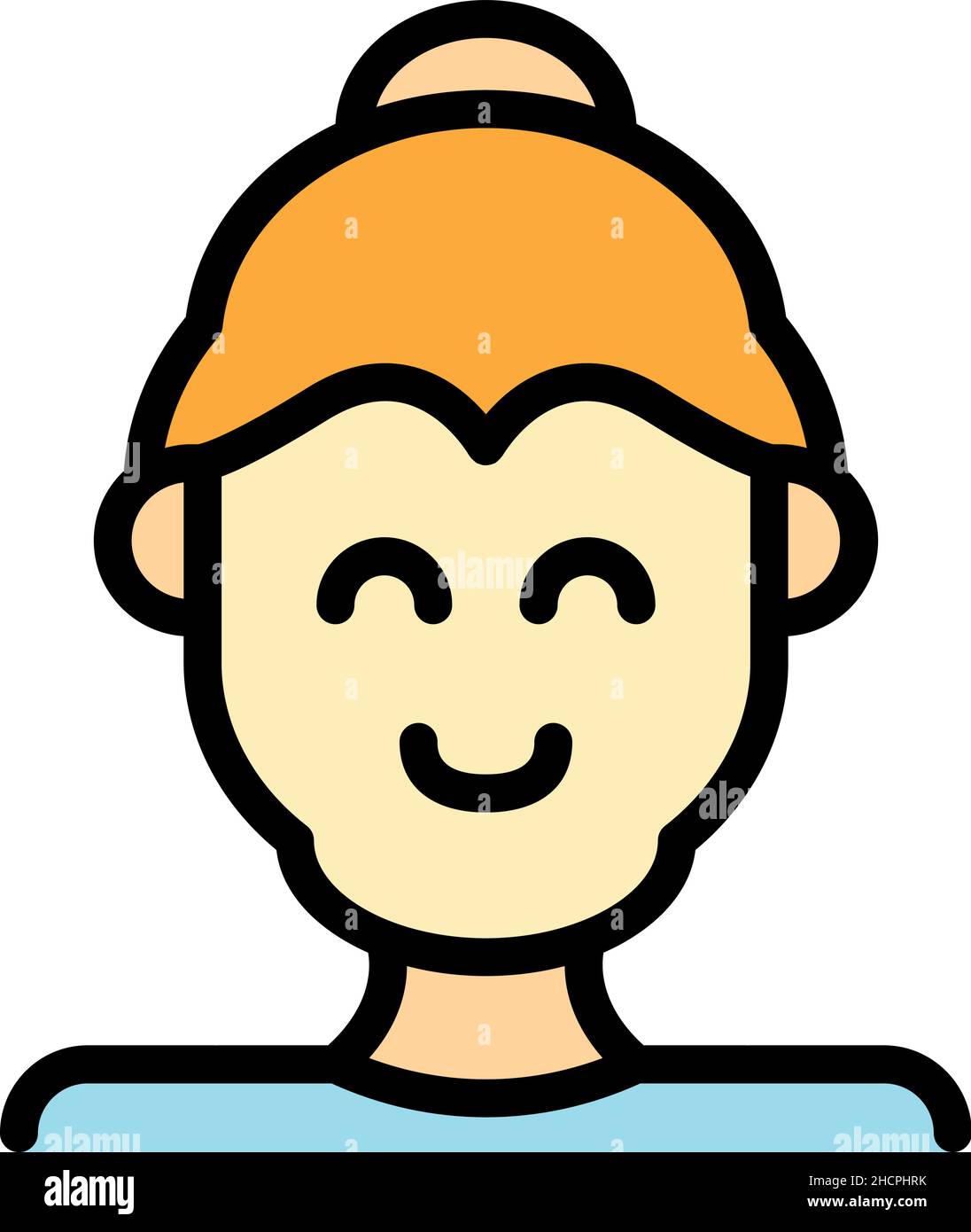 Grandma icon. Outline grandma vector icon color flat isolated Stock ...