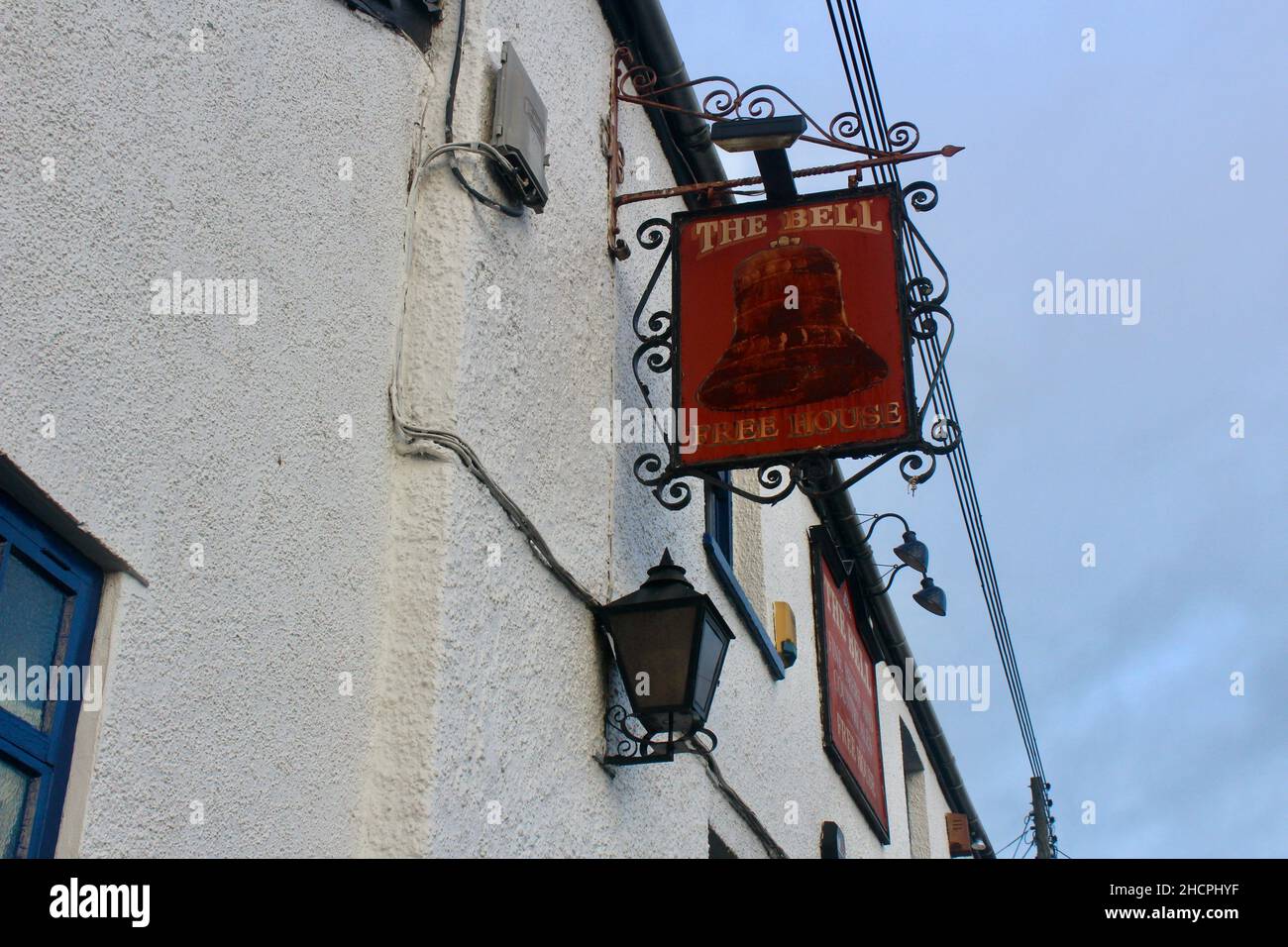 the sign for the bell public house in creech st michael somerset ...