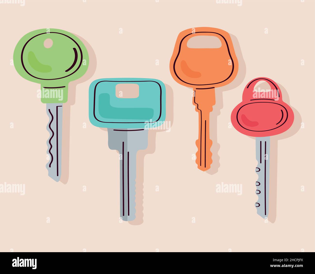 set of keys Stock Vector Image & Art - Alamy