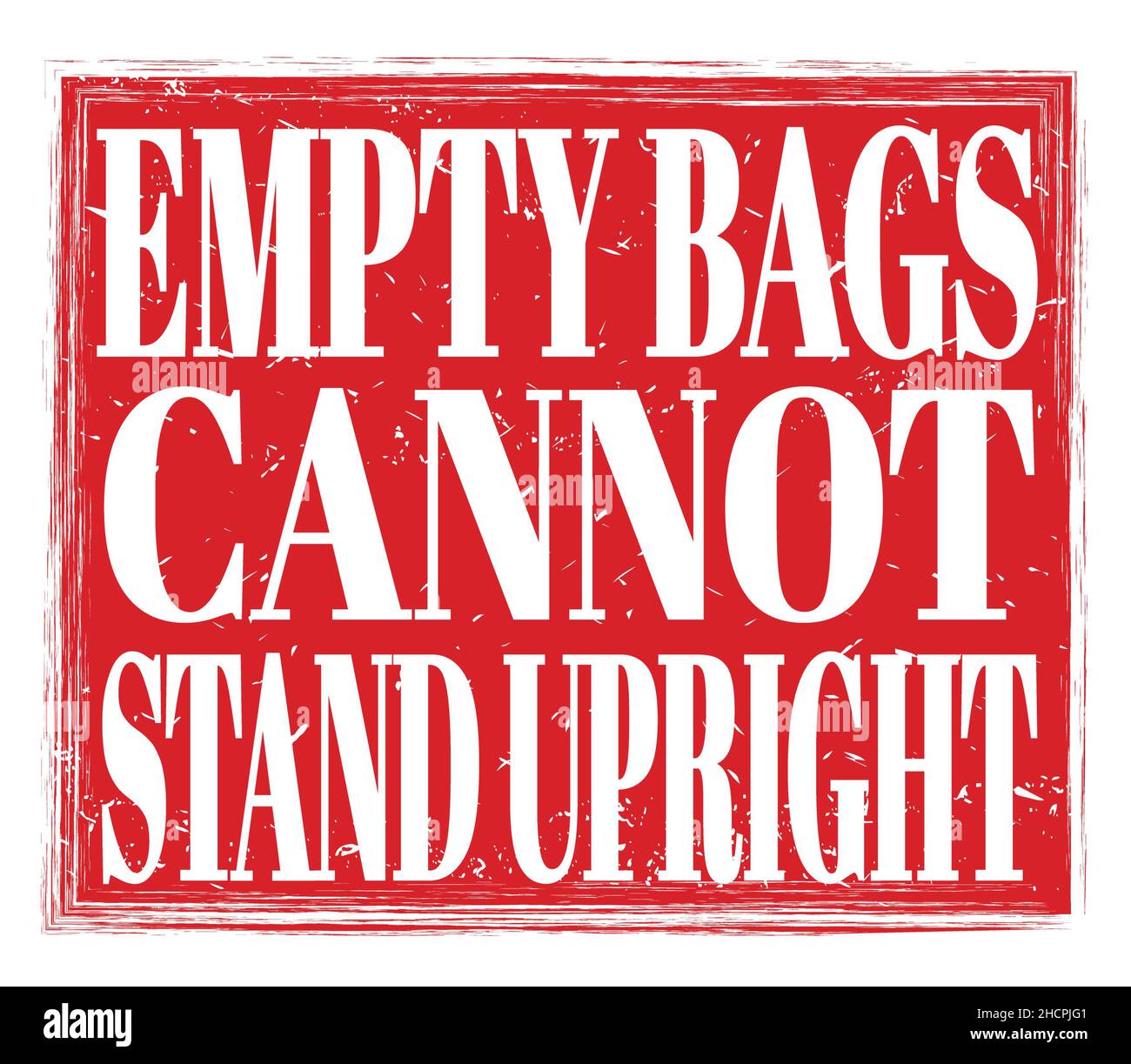 Empty bags cannot stand upright hi-res stock photography and images - Alamy
