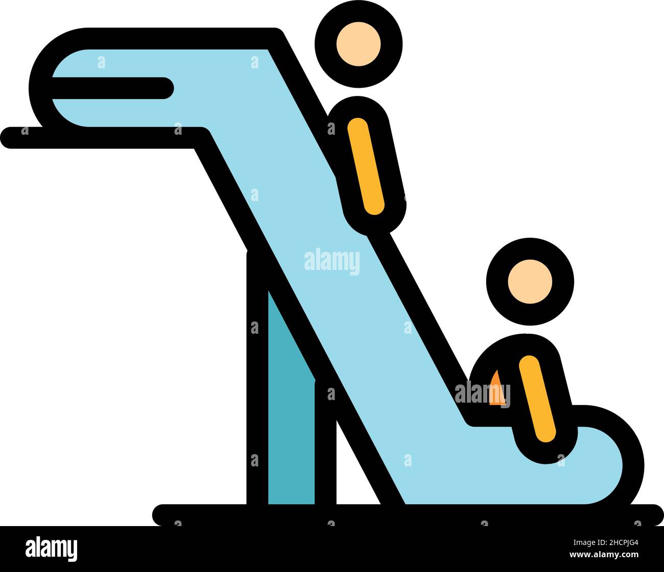 Passenger boarding icon. Outline passenger boarding vector icon color ...