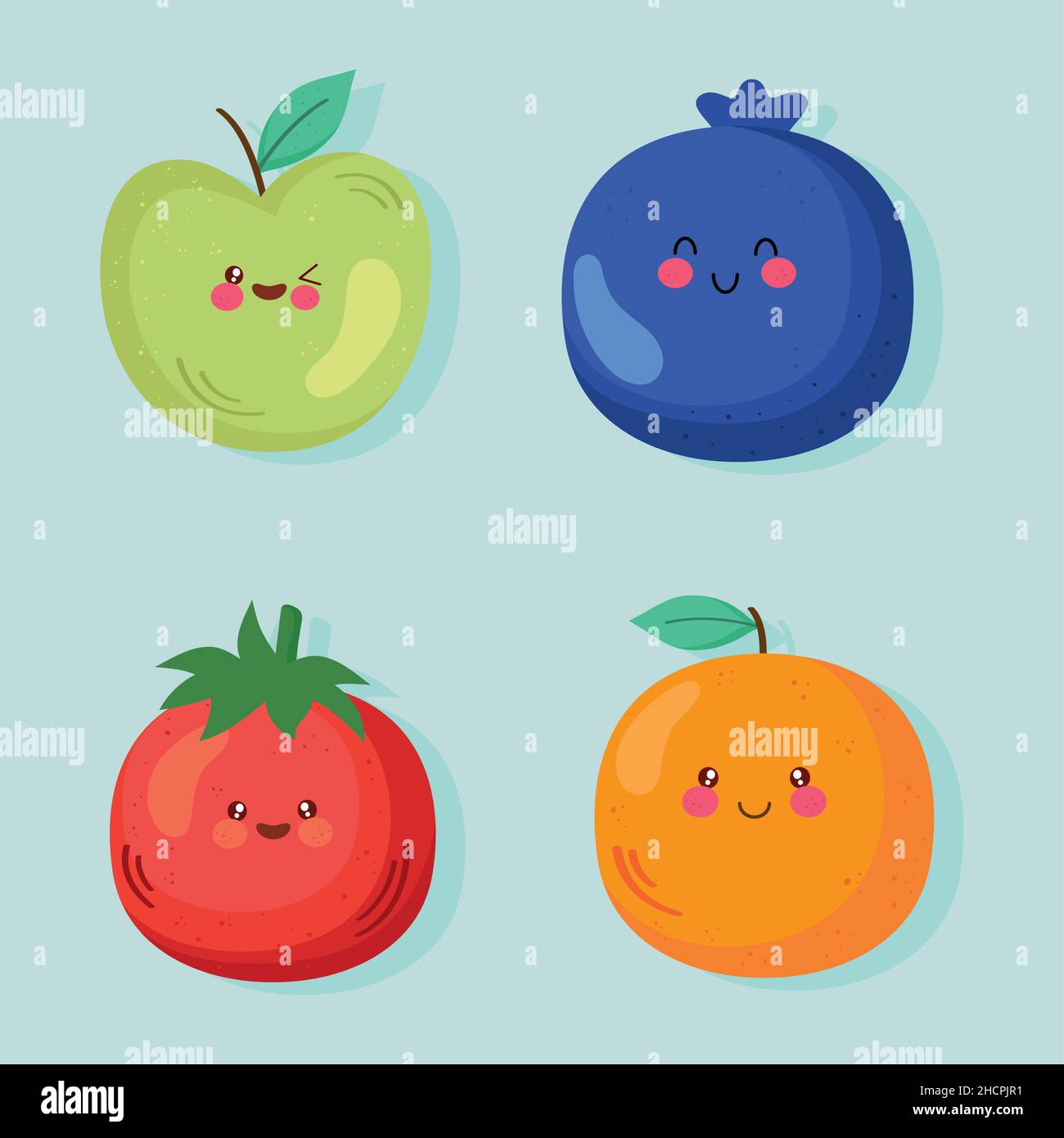 delicious cute fruits Stock Vector Image & Art - Alamy