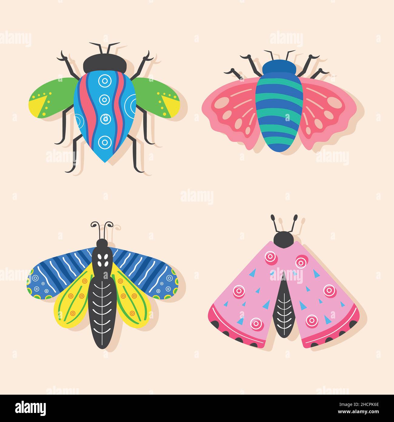 four scandinavian insects Stock Vector Image & Art - Alamy