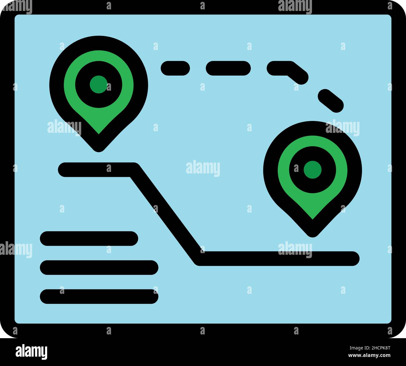 Navigator guide icon. Outline navigator guide vector icon color flat ...