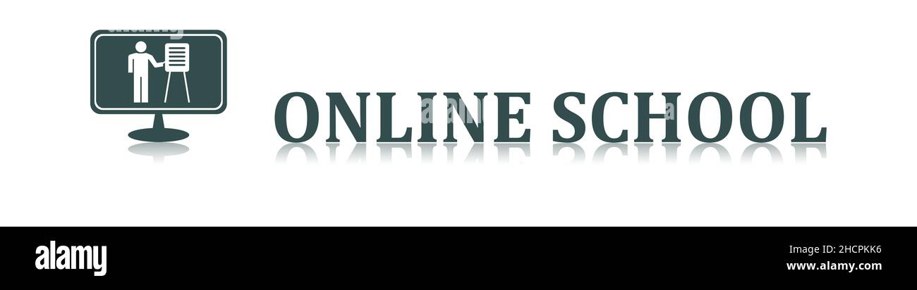 Illustration of an online school concept Stock Photo - Alamy