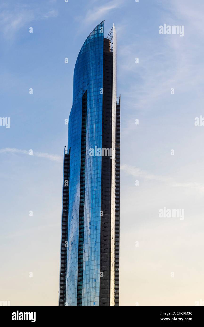 Dubai, UAE - 12.20.2021 Dubai D1 tower in Business bay crossing Stock ...