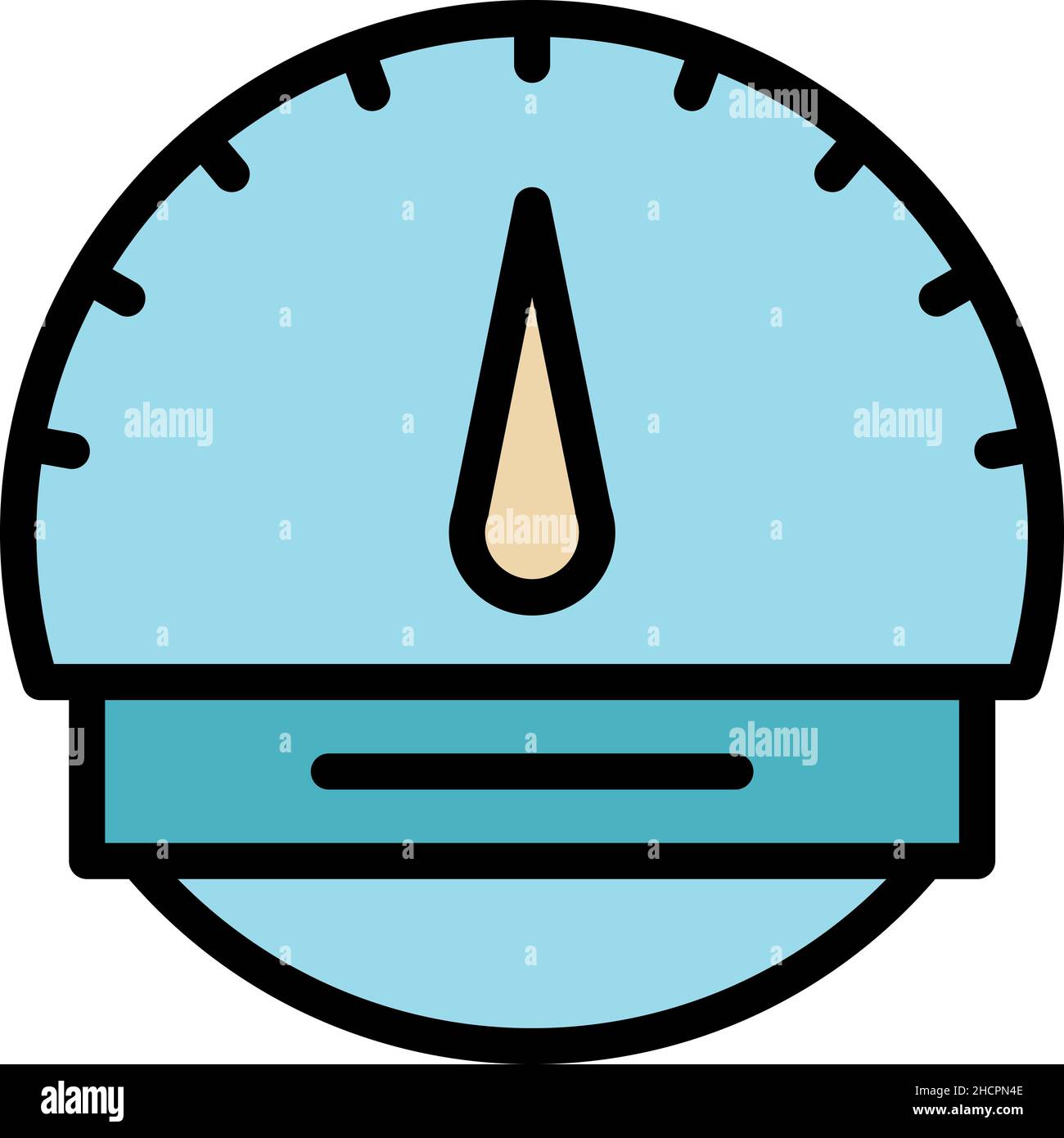 Rpm car dashboard icon. Outline rpm car dashboard vector icon color ...