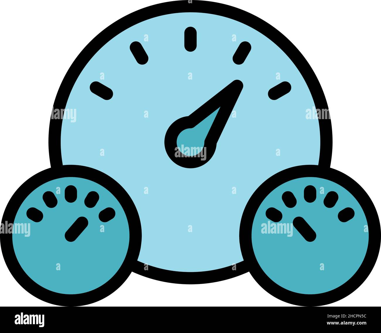 Fuel car dashboard icon. Outline fuel car dashboard vector icon color ...