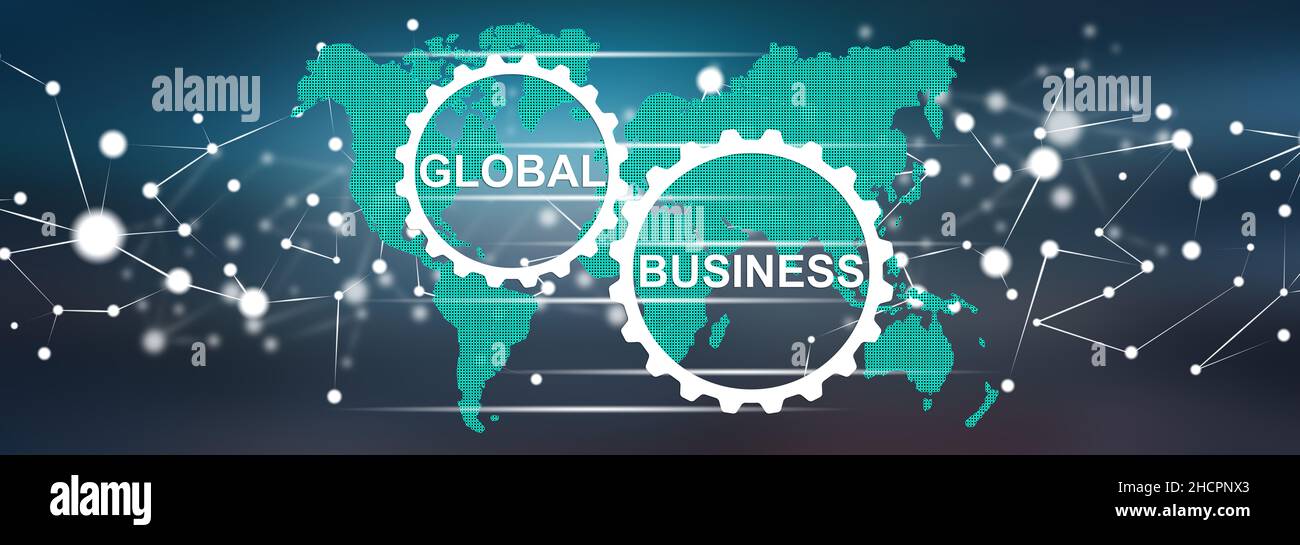 Illustration of a global business concept Stock Photo - Alamy