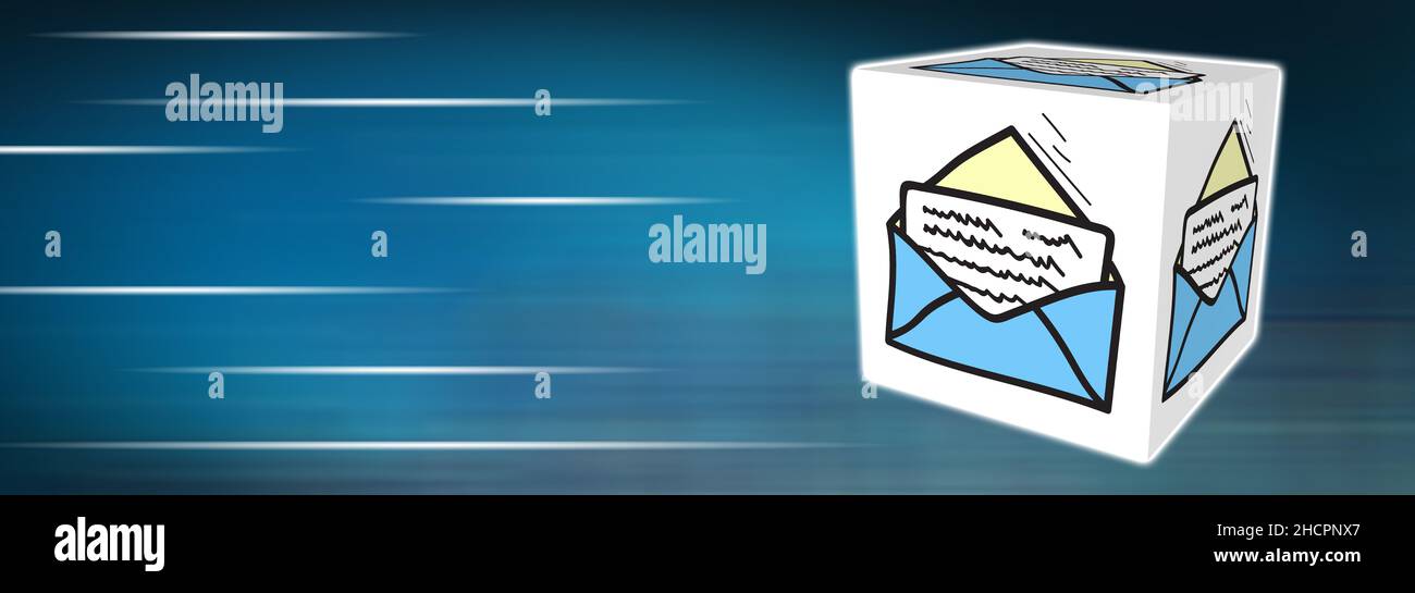 Illustration of a message concept Stock Photo - Alamy