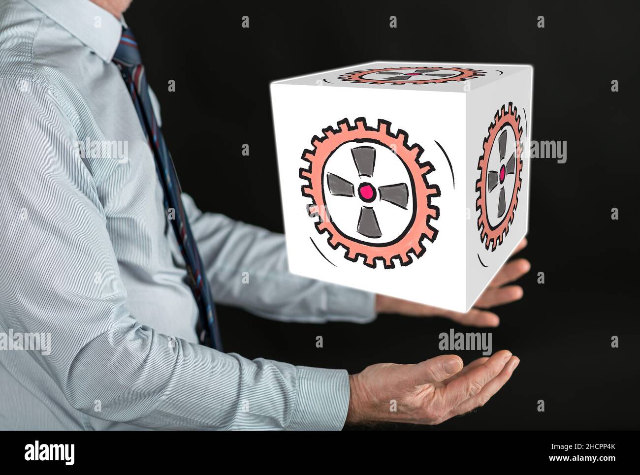 Business process concept above the hands of a man Stock Photo - Alamy