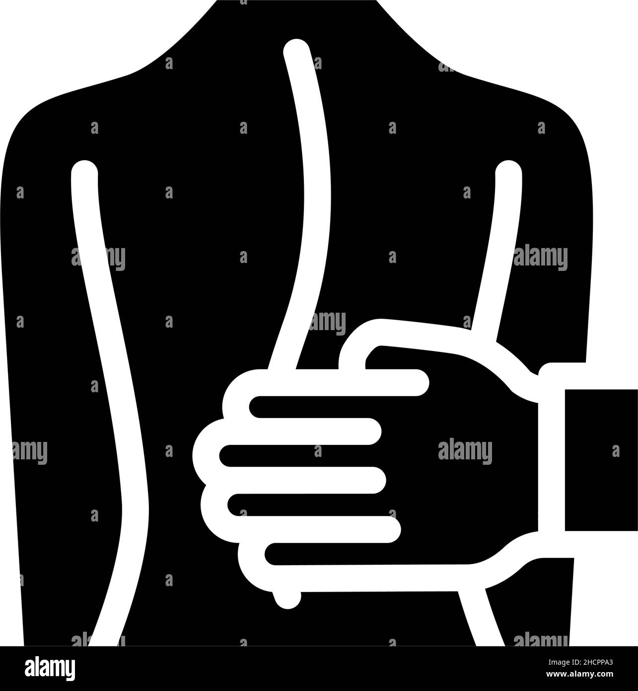 Physiotherapy Treatment Glyph Icon Vector Illustration Stock Vector