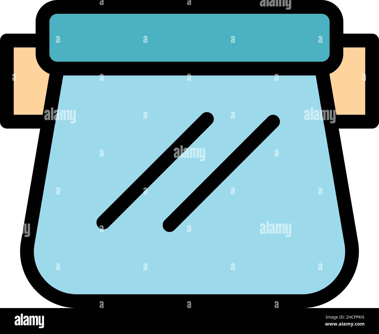 Protective face shield icon. Outline protective face shield vector icon ...