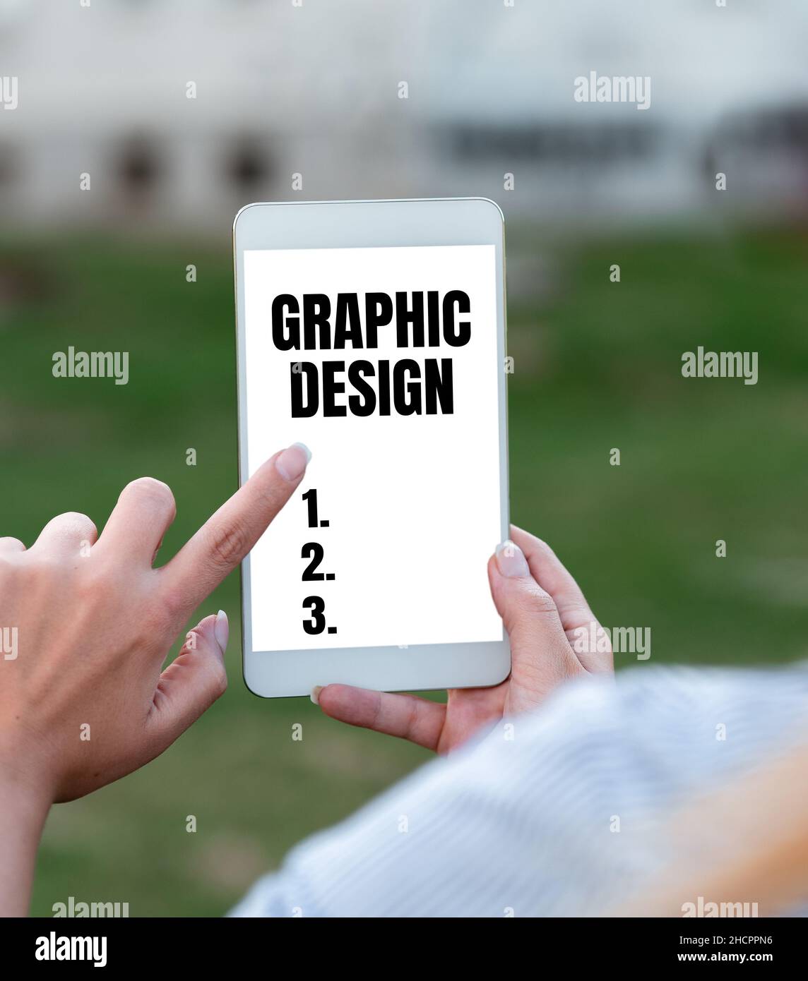 Text showing inspiration Graphic Design. Business idea art or skill of ...