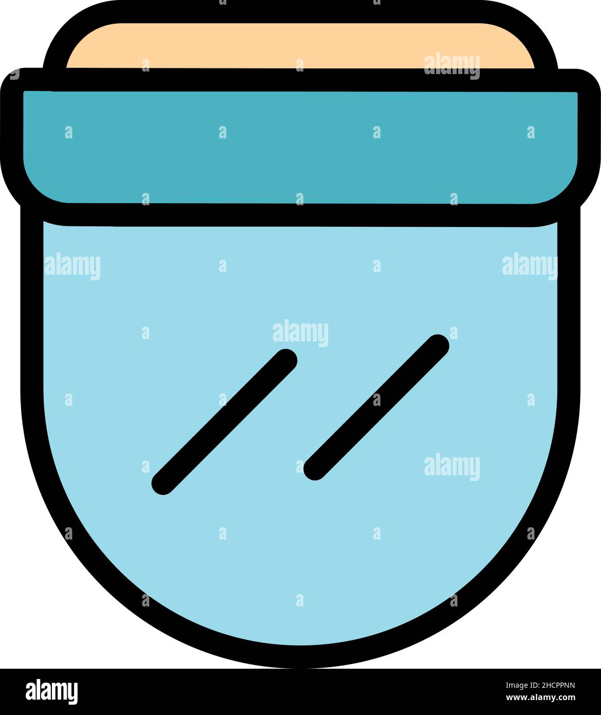 Doctor face shield icon. Outline doctor face shield vector icon color ...